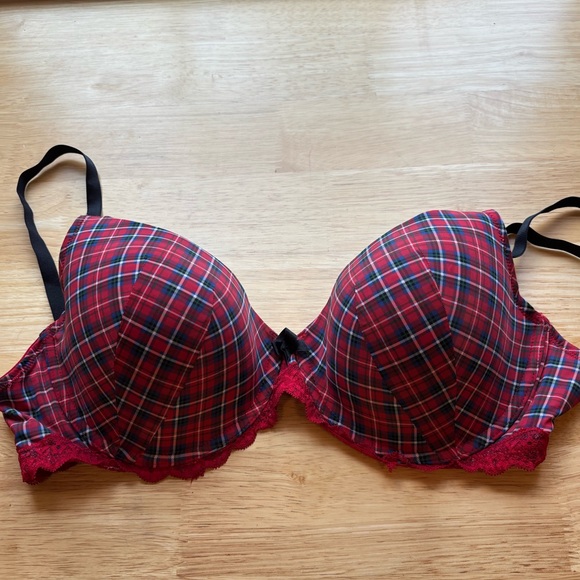 Adore Me | Intimates & Sleepwear | Adore Me Red Plaid Bra | Poshmark